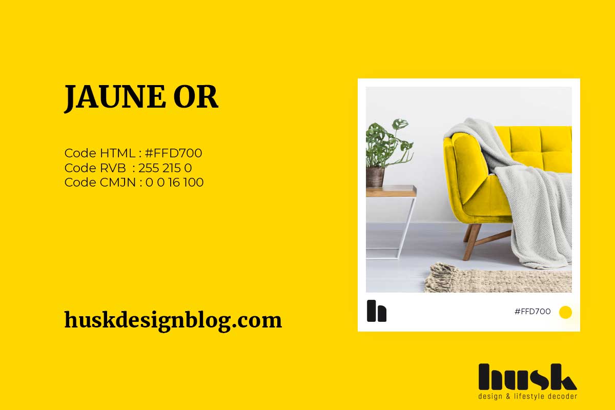 Jaune et or : une couleur tendance en décoration d'intérieur - Husk Design